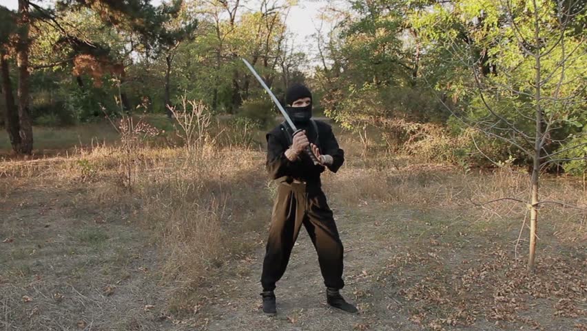 Ninja with Sword Stock Footage Video (100% Royalty-free) 3136993 ...