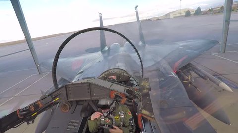 Circa 2010s Inside Fighter Jet Cockpit Stock Footage Video (100% ...