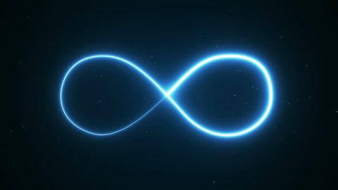 Infinite Loop Symbol Neon Blue Light Stock Footage Video (100% Royalty ...