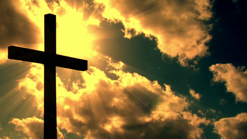 cross silhouette front time lapse cloud Stock Footage Video (100% ...