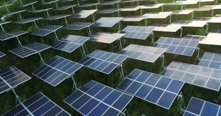 4k Aerial View of Solar Stock Footage Video (100% Royalty-free ...