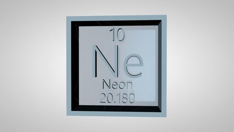 Neon Element Periodic Table Mendeleev System Stock Footage Video (100% ...