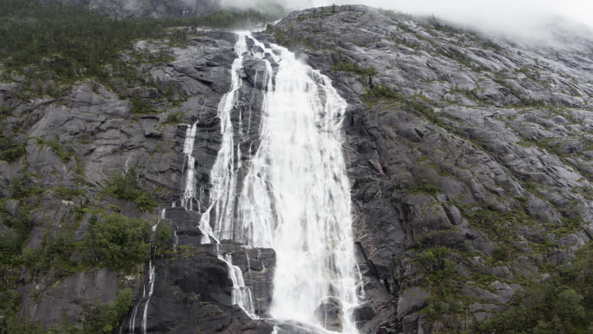 The Langfoss Waterfall in Norway Stock Footage Video (100% Royalty-free ...