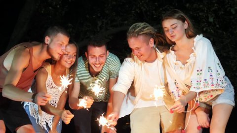 Young Cheerful People Sitting On Weekend Stock Footage Video (100% ...