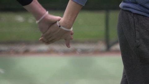 Holding Hands Letting Go Closeup Two Stock Footage Video (100% Royalty ...