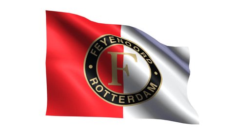 Feyenoord Fc Flag Waving On Transparent: stockbeeldmateriaal en -video ...