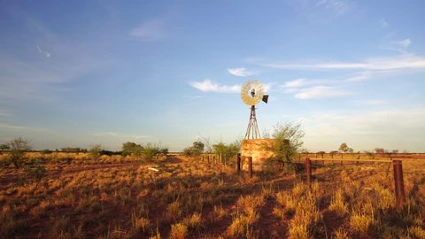 Windmill Australian Outback This Windmill Found Stock Footage Video ...