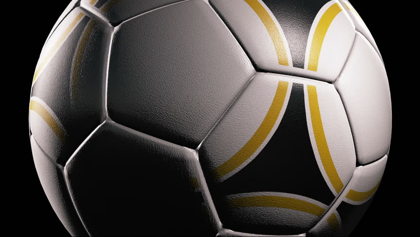 Soccer Ball, Rotation On Black Stock Footage Video (100% Royalty-free ...
