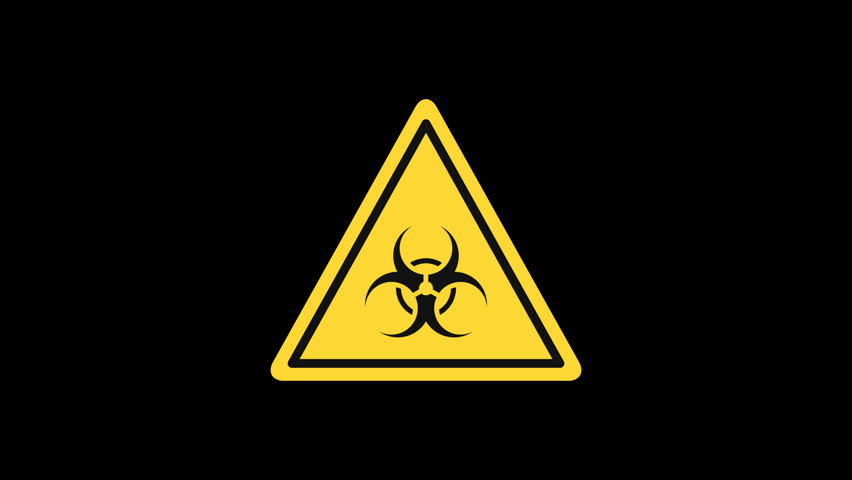 Biohazard Sign Glitch Effect Motion Graphics Stock Footage Video (100% ...