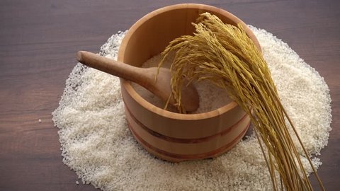 Japanese Food Japanese Rice Uruchimai Rice Stock Footage Video (100% ...