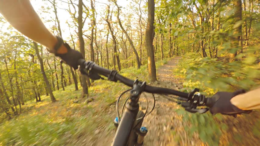 Downhill Mountain Biking First Person : vidéo de stock (100 % libre de ...