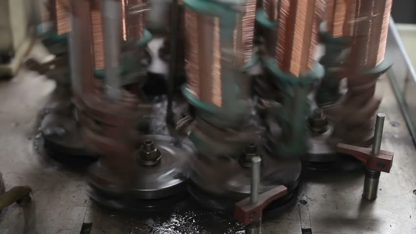 winding metal wire on bobbin production Stock Footage Video (100% ...