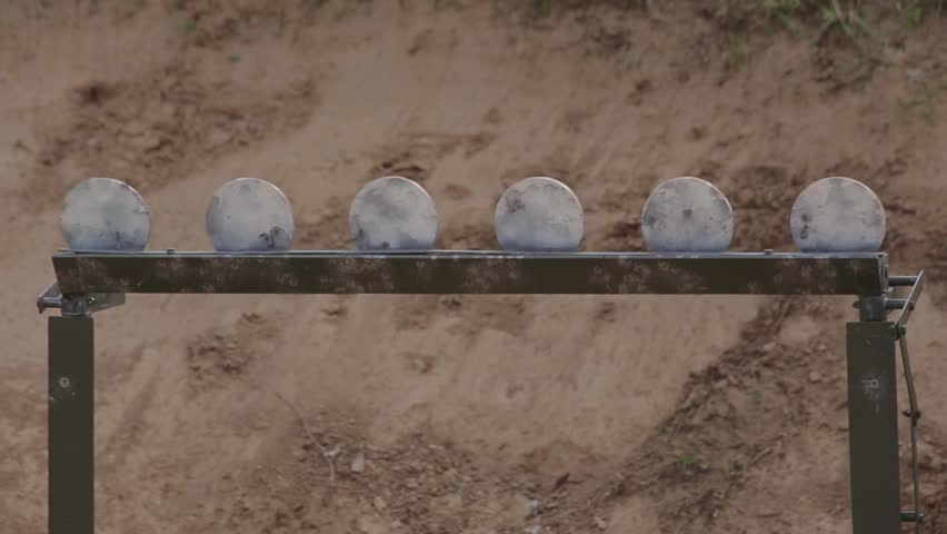 fullhd footage metal target shooting range Stock Footage Video (100% ...