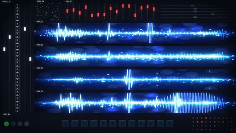 User Interface Audio Editing Software Abstract Stock Footage Video (100 ...