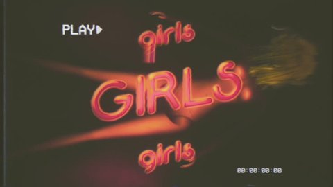 Fake Vhs Tape Neon Sign Turning Stock Footage Video (100% Royalty-free ...