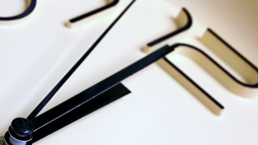 clock showing 12 o'clock gradually zoom Stock Footage Video (100% ...