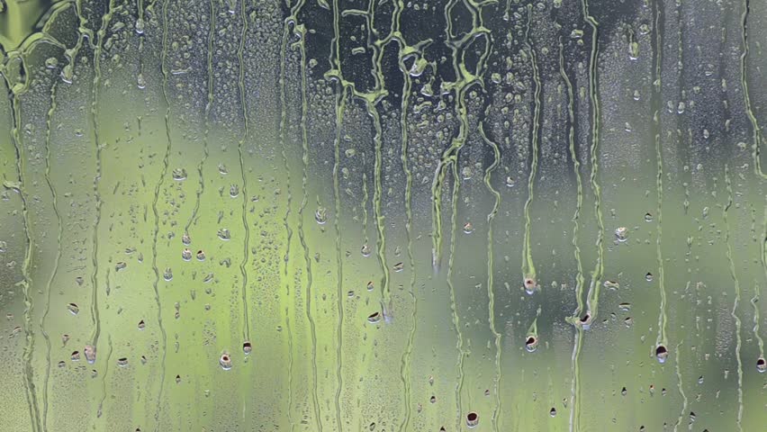 rain drops running down window pane Stock Footage Video (100% Royalty ...