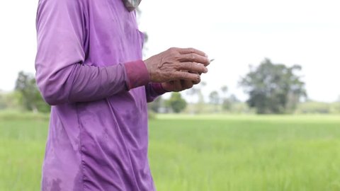 Farmers Using Smart Phone Stock Footage Video (100% Royalty-free ...