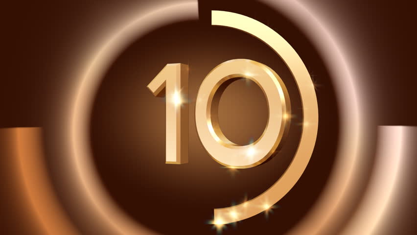 Counting Down from 10 to Stock Footage Video (100% Royalty-free ...