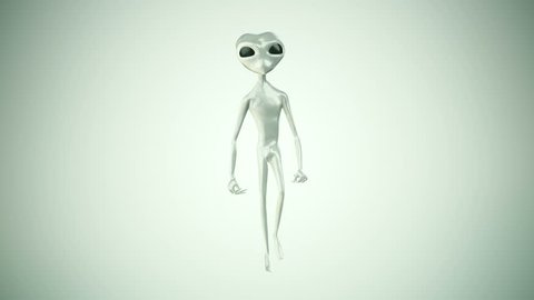 Animation Walking Abstract Alien On Colorful Stock Footage Video (100% ...