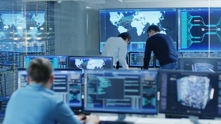 system control room project manage engineer Stock Footage Video (100% ...