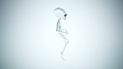 Animation Walking Abstract Alien On Colorful Stock Footage Video (100% ...