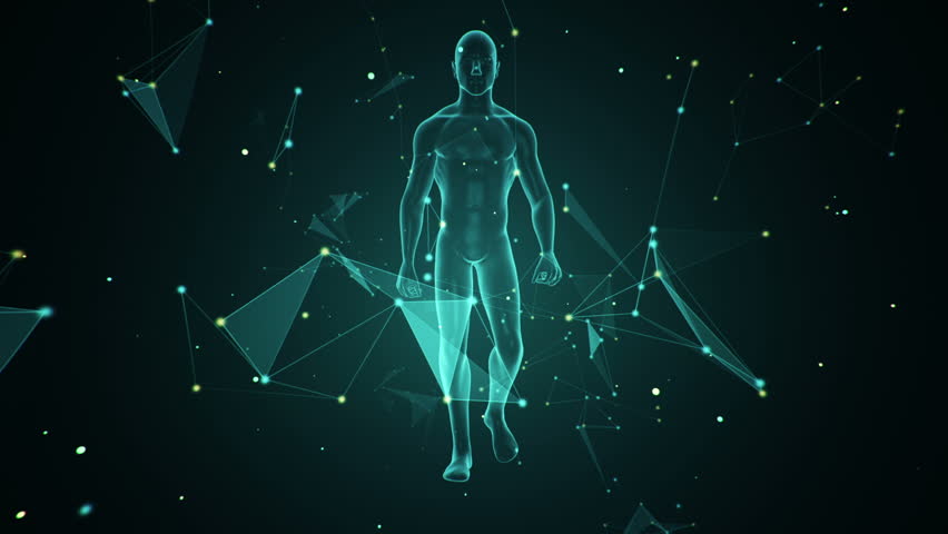 animation walking abstract human on colorful Stock Footage Video (100% ...