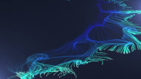 Dynamic Particles Animation 3d Render Looping Stock Footage Video (100% ...