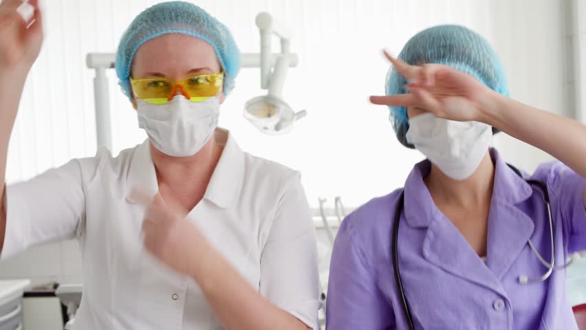 Two Silly Funny Female Doctors Stock Footage Video (100% Royalty-free ...