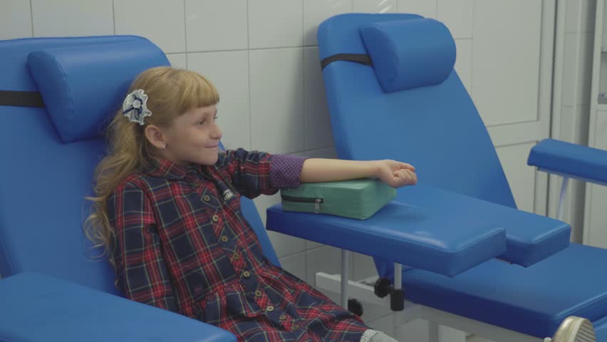 Little Girl Having a Blood Stock Footage Video (100% Royalty-free ...