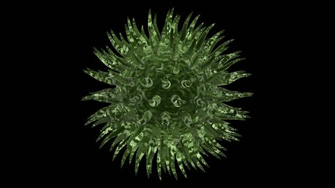 Bacteria Virus Render Green Color Isolated Stock Footage Video (100% ...