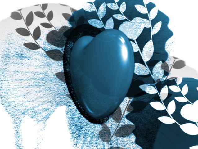 Rotating Heart Symbol Against a Stock Footage Video (100% Royalty-free ...