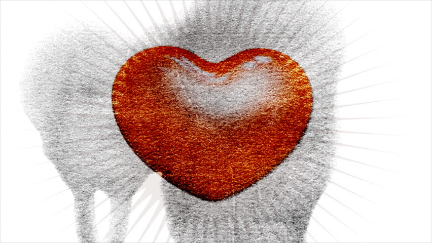 Rotating Heart Symbol Against a Stock Footage Video (100% Royalty-free ...