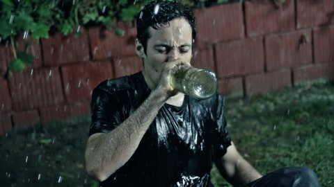 Young Drunk People Out Rain Stock Footage Video (100% Royalty-free ...