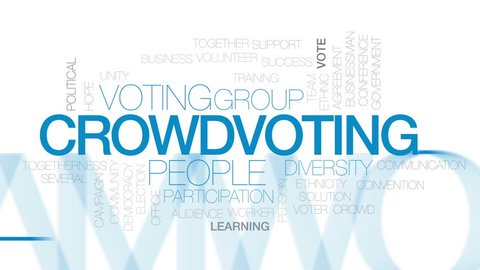 Crowdvoting Animated Word Cloud Text Design Stock Footage Video (100% ...