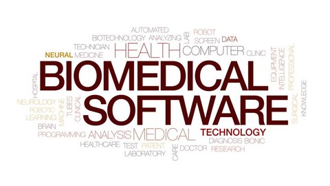Biomedical Software Animated Word Cloud Text Stock-video (100 % ...