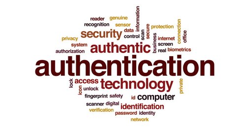 Authentication Animated Word Cloud Text Design Stock Footage Video (100 ...