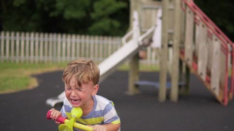 Little Boy Crying On Playground Stock Footage Video (100% Royalty-free ...