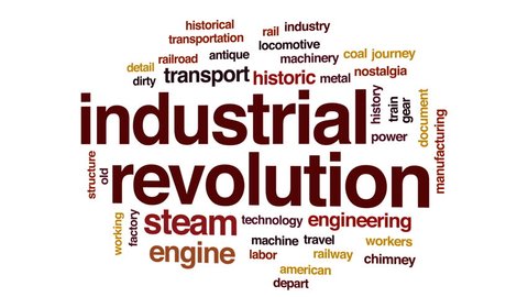 Industrial Revolution Animated Word Cloud Text Stock Footage Video (100 ...
