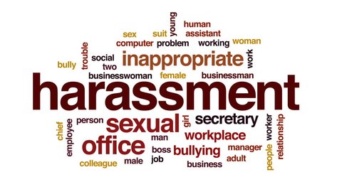 Harassment Animated Word Cloud Text Design Stock Footage Video (100% ...