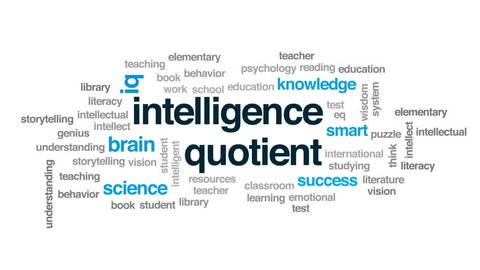 Intelligence Quotient Animated Word Cloud Text Stock Footage Video (100 ...