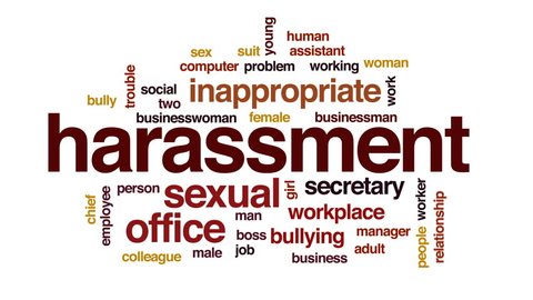 Harassment Animated Word Cloud Text Design Stock Footage Video (100% ...