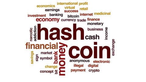 Hashcoin Animated Word Cloud Text Design Stock Footage Video (100% ...
