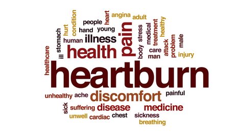 Heartburn Animated Word Cloud Text Design Stock Footage Video (100% ...