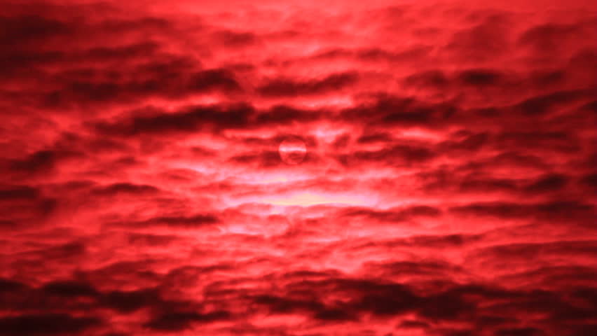 ripple red clouds on sky time-lapse Stock Footage Video (100% Royalty ...