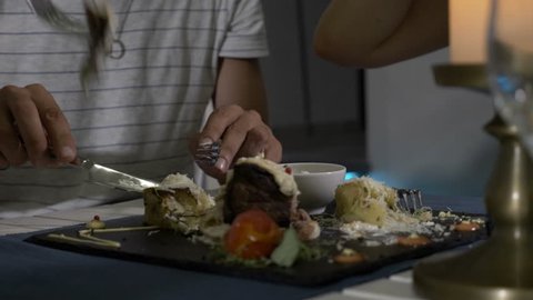 slow motion food video restaurant dish Stock Footage Video (100% ...