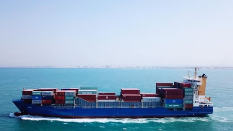 Onboard Huge Container Ship During Underway Stock Footage Video (100% ...