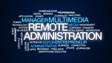 Remote Administration Animated Word Cloud Text Stock Footage Video (100 ...