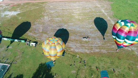 25d Parallax Effect Hot Air Balloons Stock Footage Video (100% Royalty ...