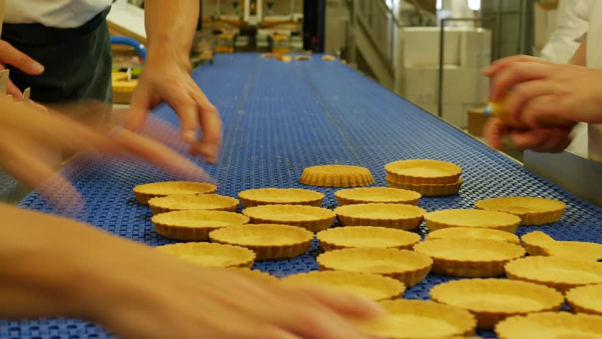 Industrial Process of Empty Pies Stock Footage Video (100% Royalty-free ...